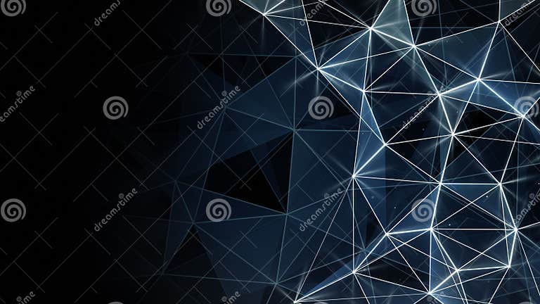 Glowing Blue Network Background Stock Illustration - Illustration of ...