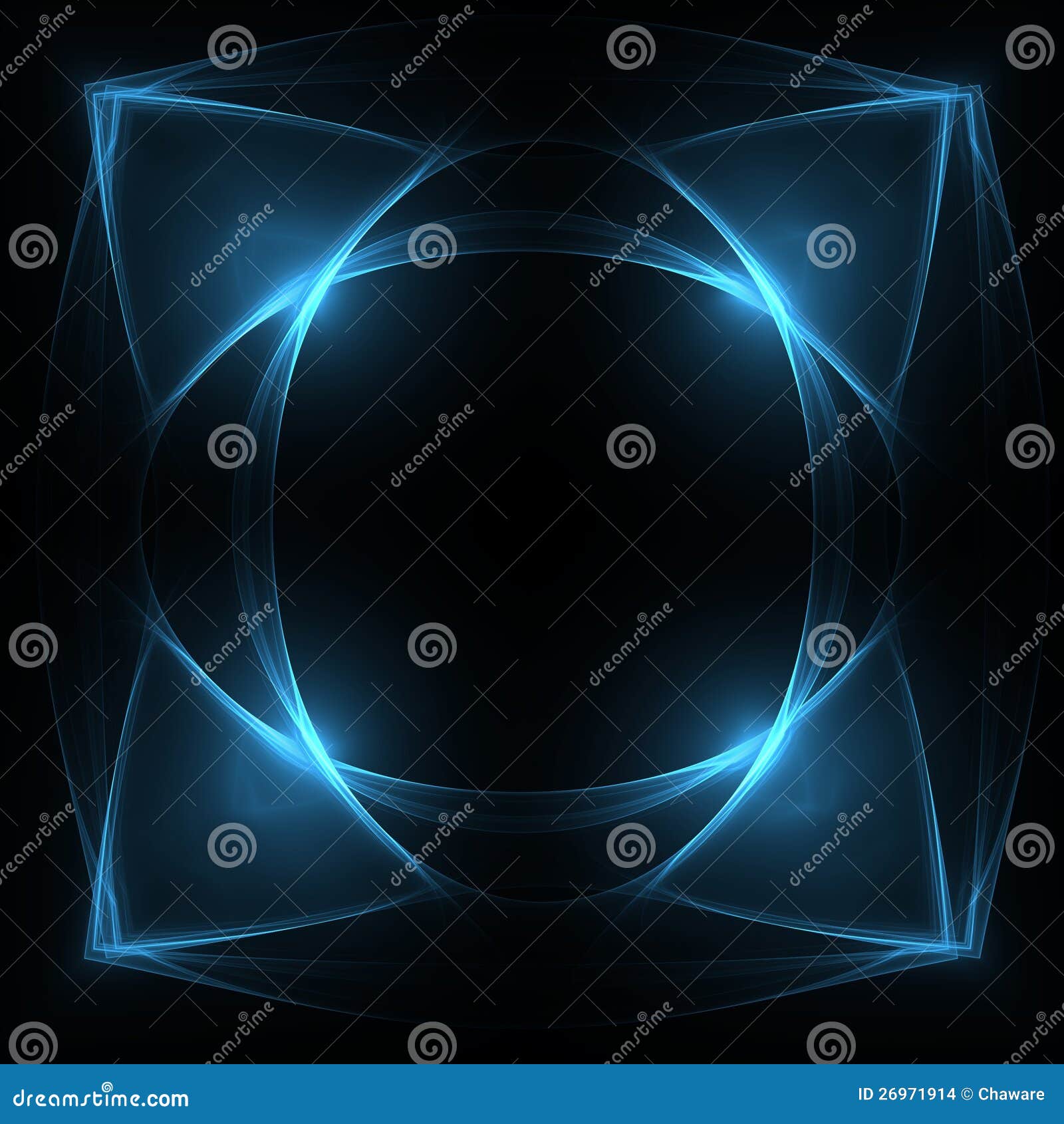 Glowing blue patterns stock illustration. Illustration of ellipses ...