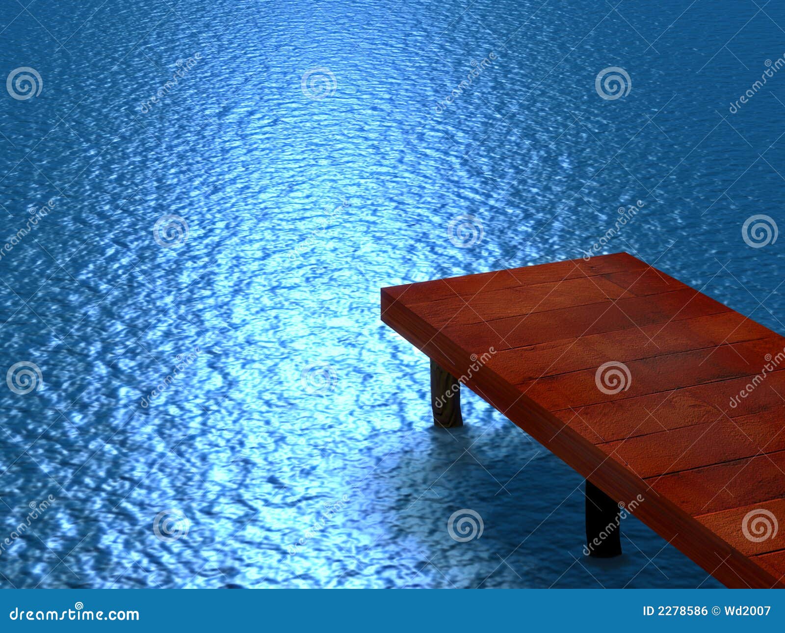 Glowing blue pond stock illustration. Illustration of wood - 2278586