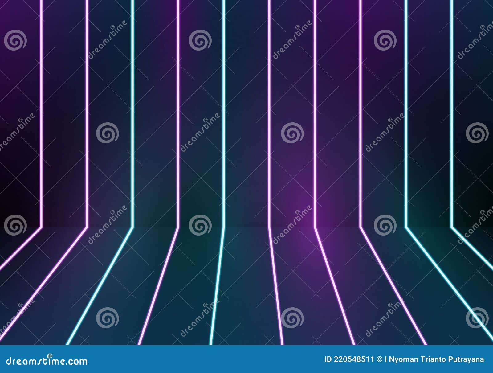Glowing Blue and Purple Neon Lights Background. Vector Illustration ...