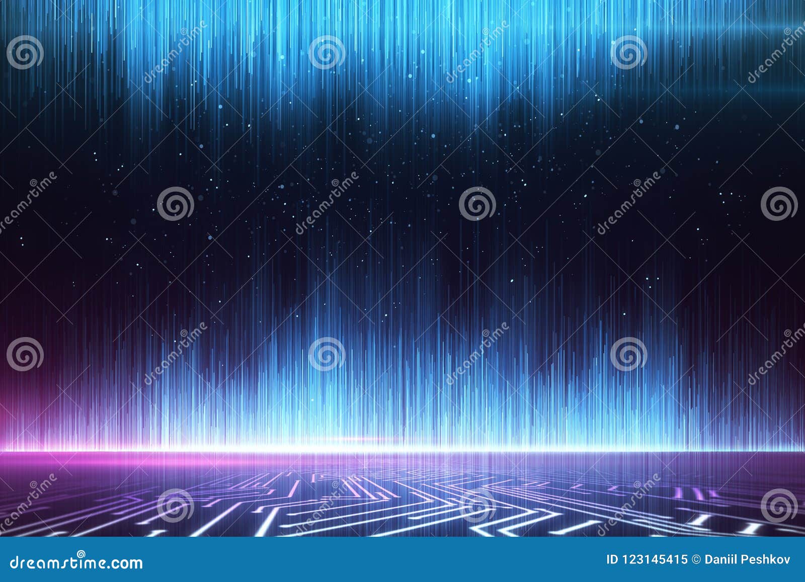Glowing Blue Rays Wallpaper Stock Illustration - Illustration of ...
