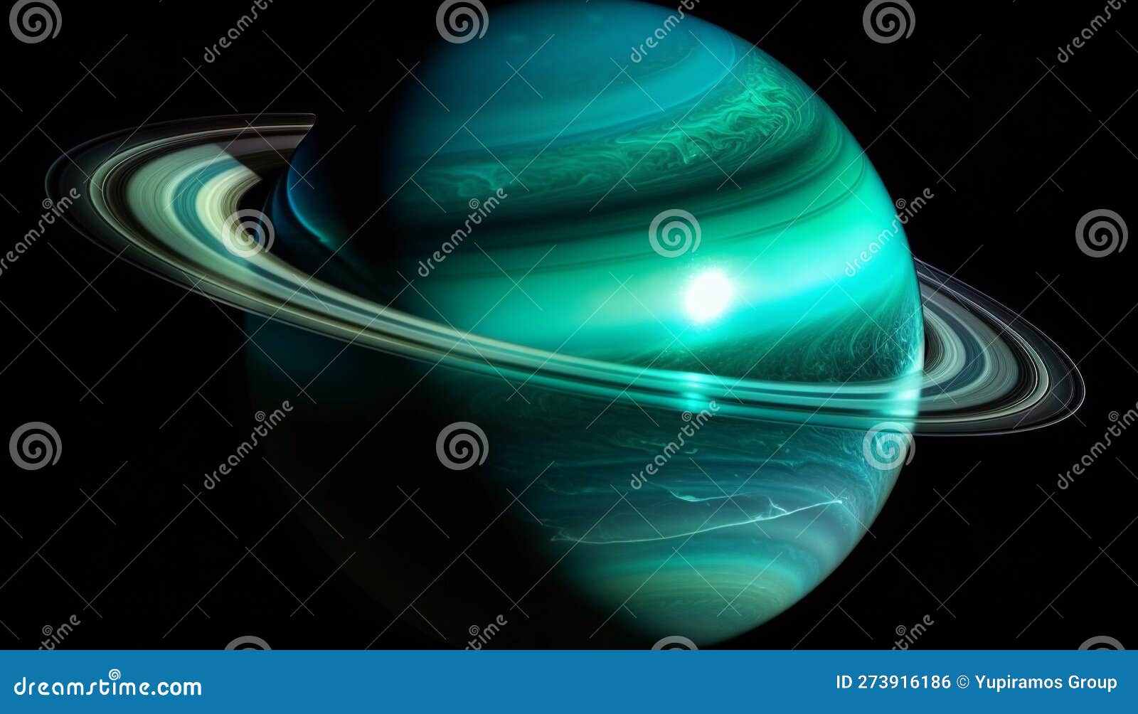 Glowing Blue Sphere Reflects World in Space Generated by AI Stock ...