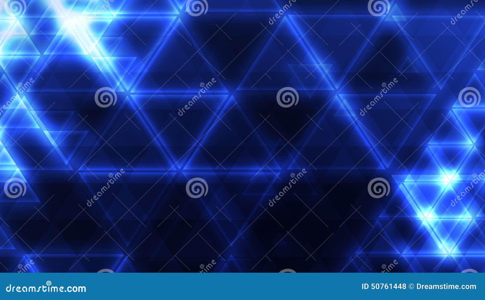 Glowing Blue Triangle Background Stock Illustration - Illustration of ...