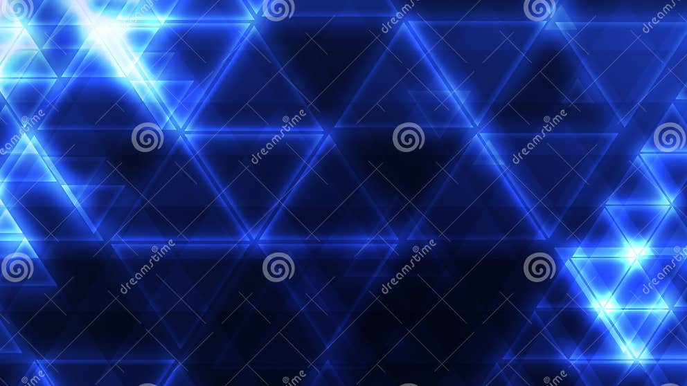 Glowing Blue Triangle Background Stock Illustration - Illustration of ...