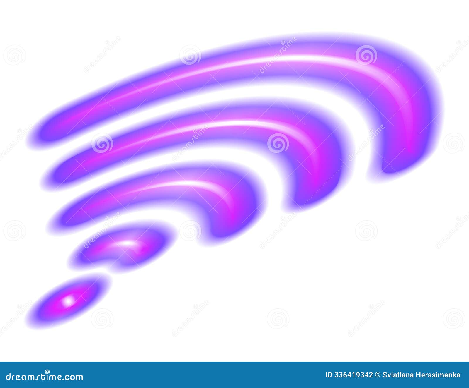 Glowing Blue-violet Light Wifi, Wireless, and Radar Wave Sensor ...