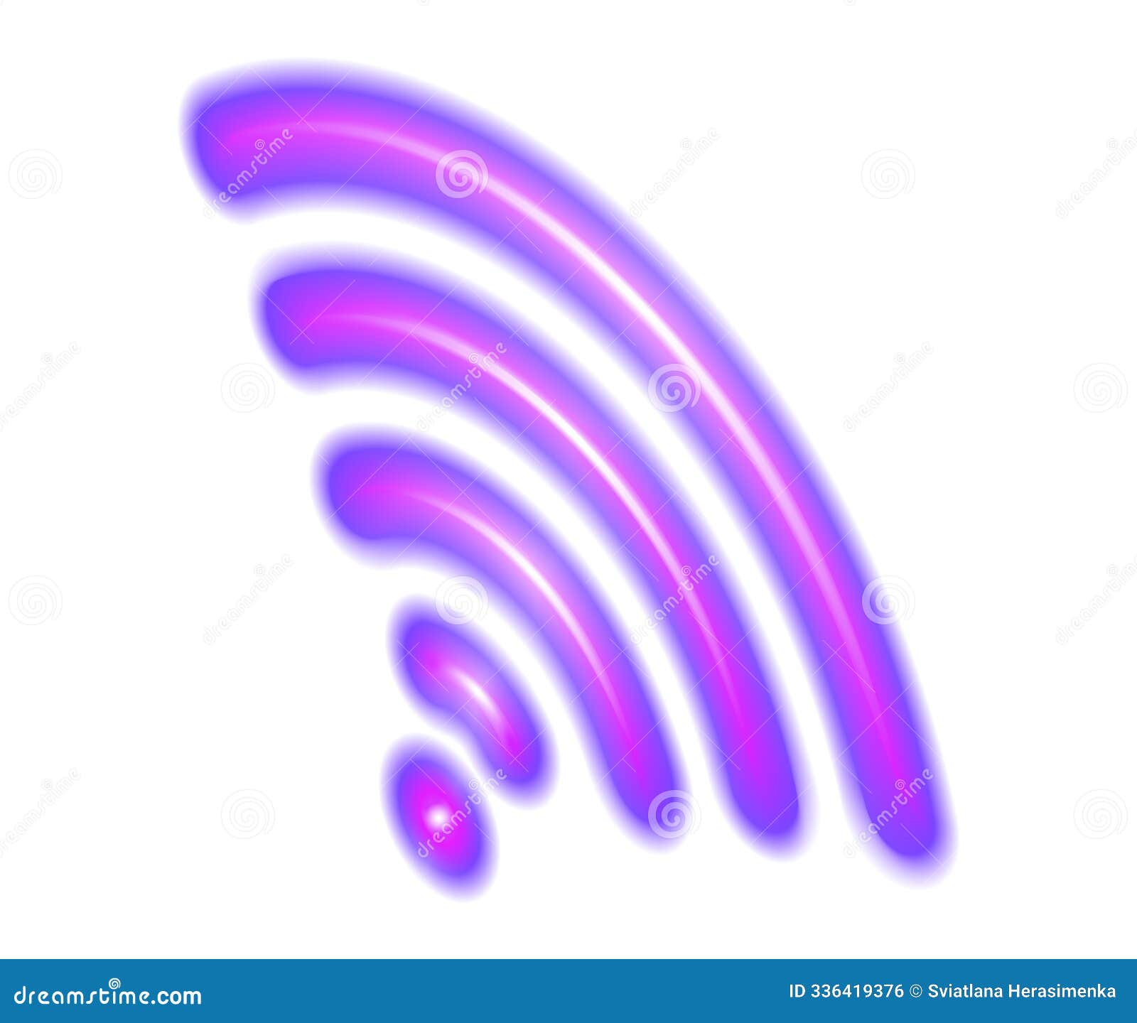 Glowing Blue-violet Light Wifi, Wireless, and Radar Wave Sensor ...