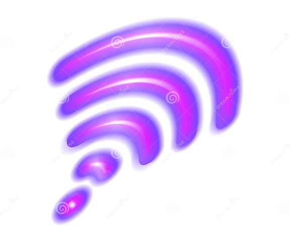 Glowing Blue-violet Light Wifi, Wireless, and Radar Wave Sensor ...