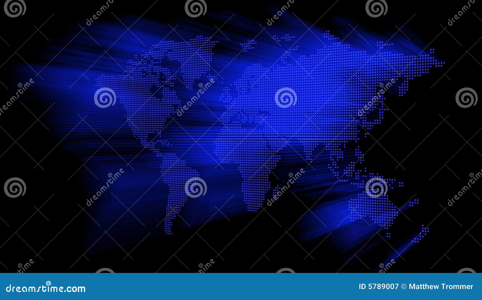 Glowing Blue World Map stock illustration. Illustration of design - 5789007