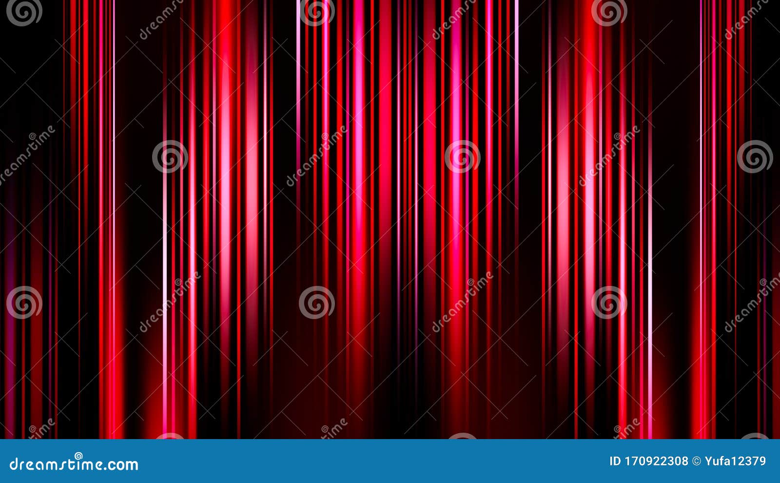 Glowing Blurred Light Red Stripes in Motion Over on Background ...