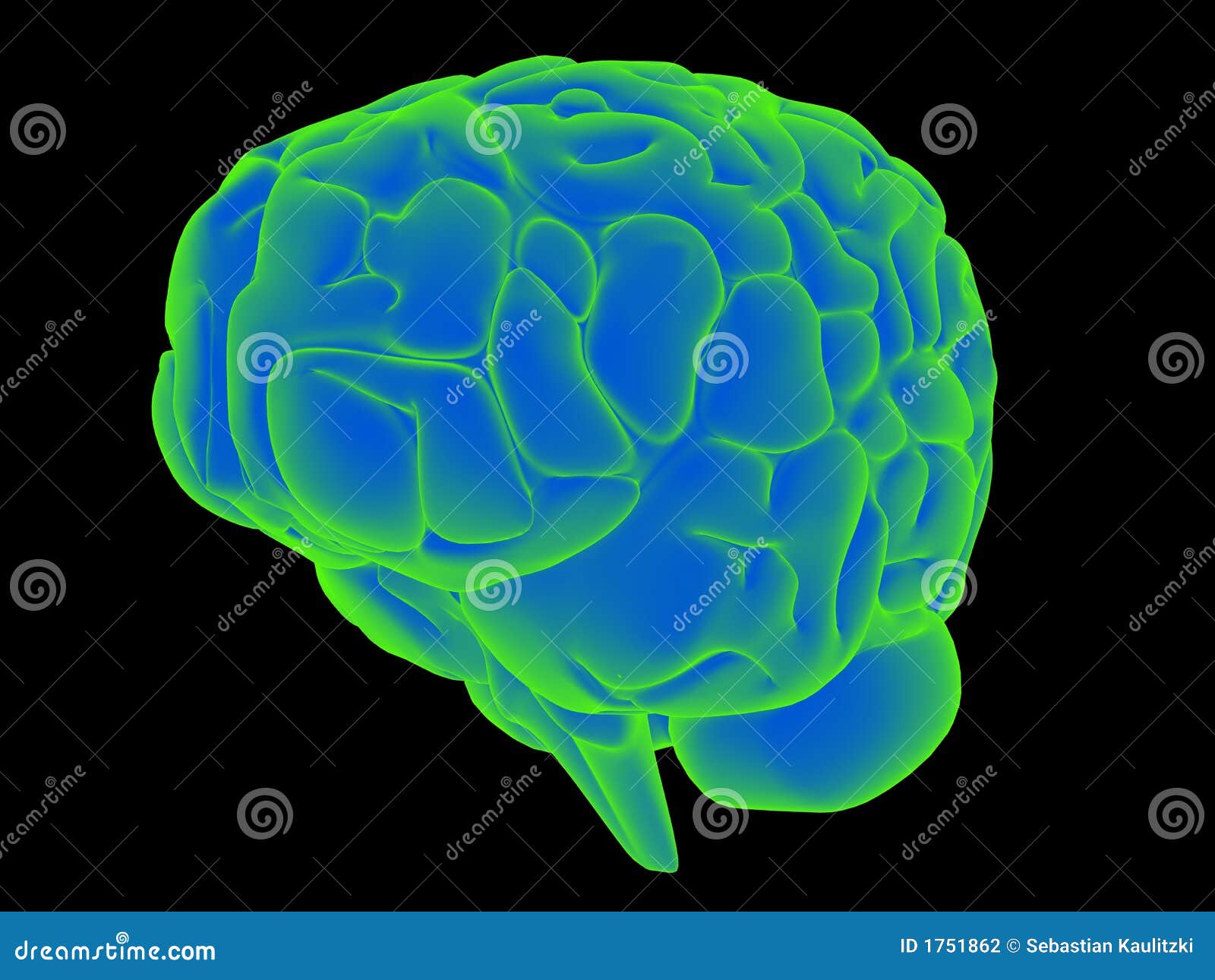 Glowing brain stock illustration. Illustration of genius - 1751862