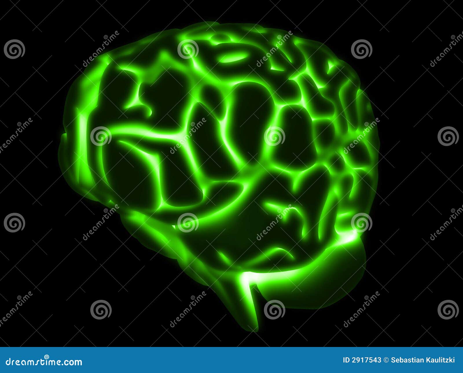 Glowing brain stock illustration. Illustration of clip - 2917543