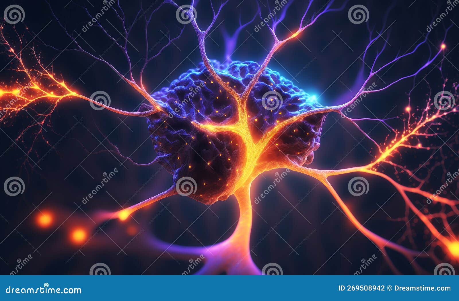 Glowing Brain Background with Neural Links Network. Illustration ... Glowing Brain Background with Neural Links Network. Illustration ...