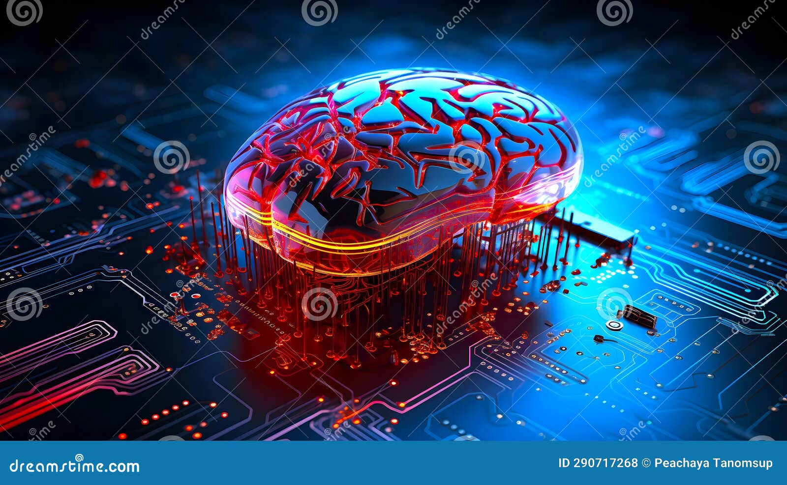 Artificial Intelligence Hardware Concept. Generative Ai Stock ...