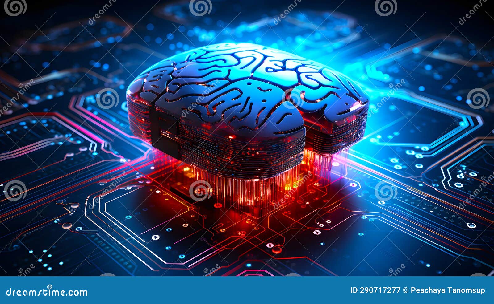 Artificial Intelligence Hardware Concept. Generative Ai Stock ...