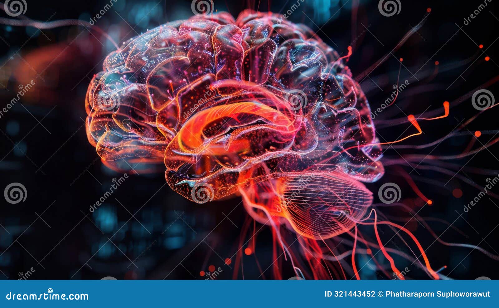 Brain Network Layers, Prominent Central Structures, Neural Network ...
