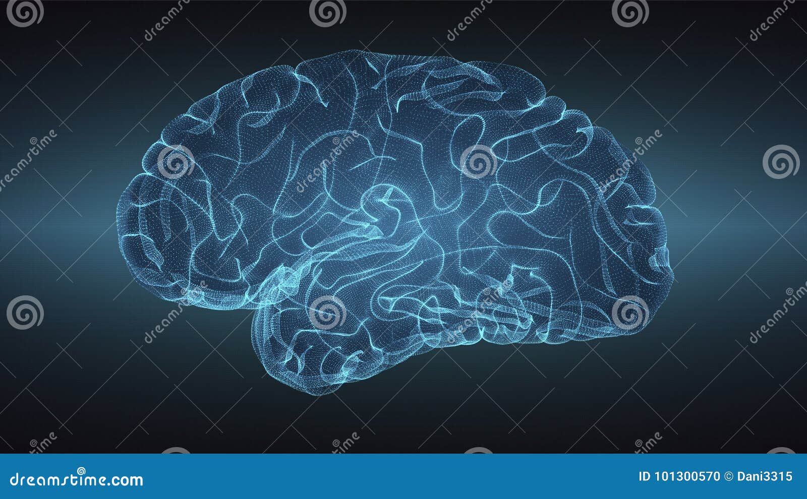 Glowing Brain In A Light Bulb. Futuristic Plexus Lines Network ...