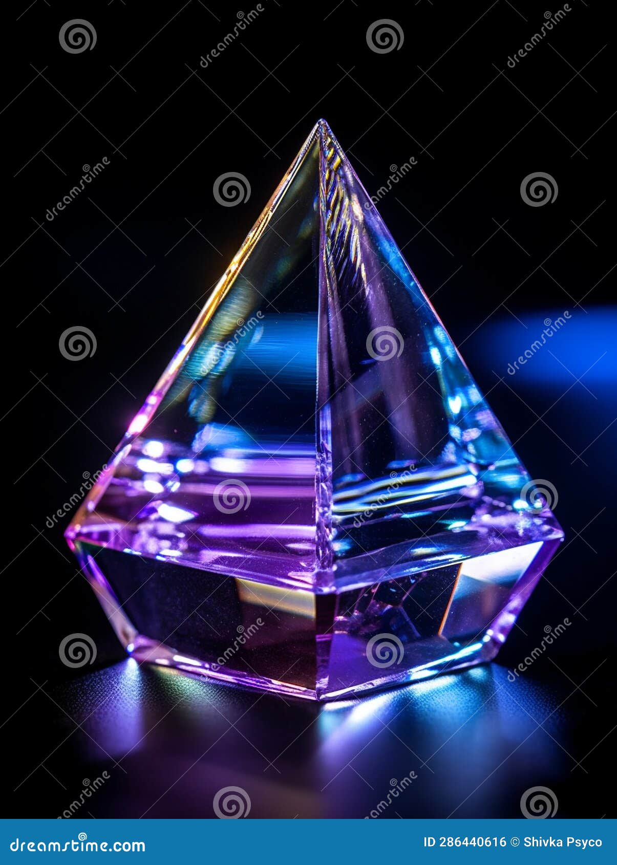 Bright Crystal Or Crystalline Solid Material Of Geometrical Shape With ...