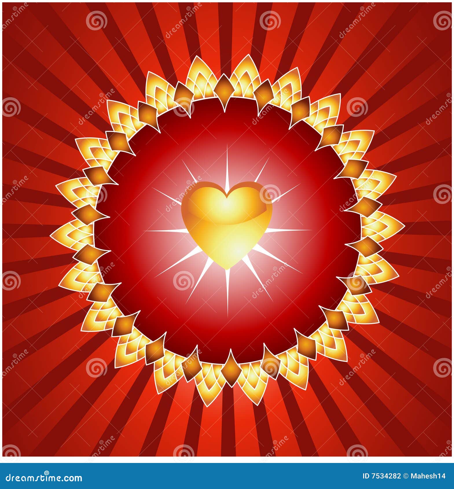 Glowing Bright Heart Background Stock Vector - Illustration of power ...