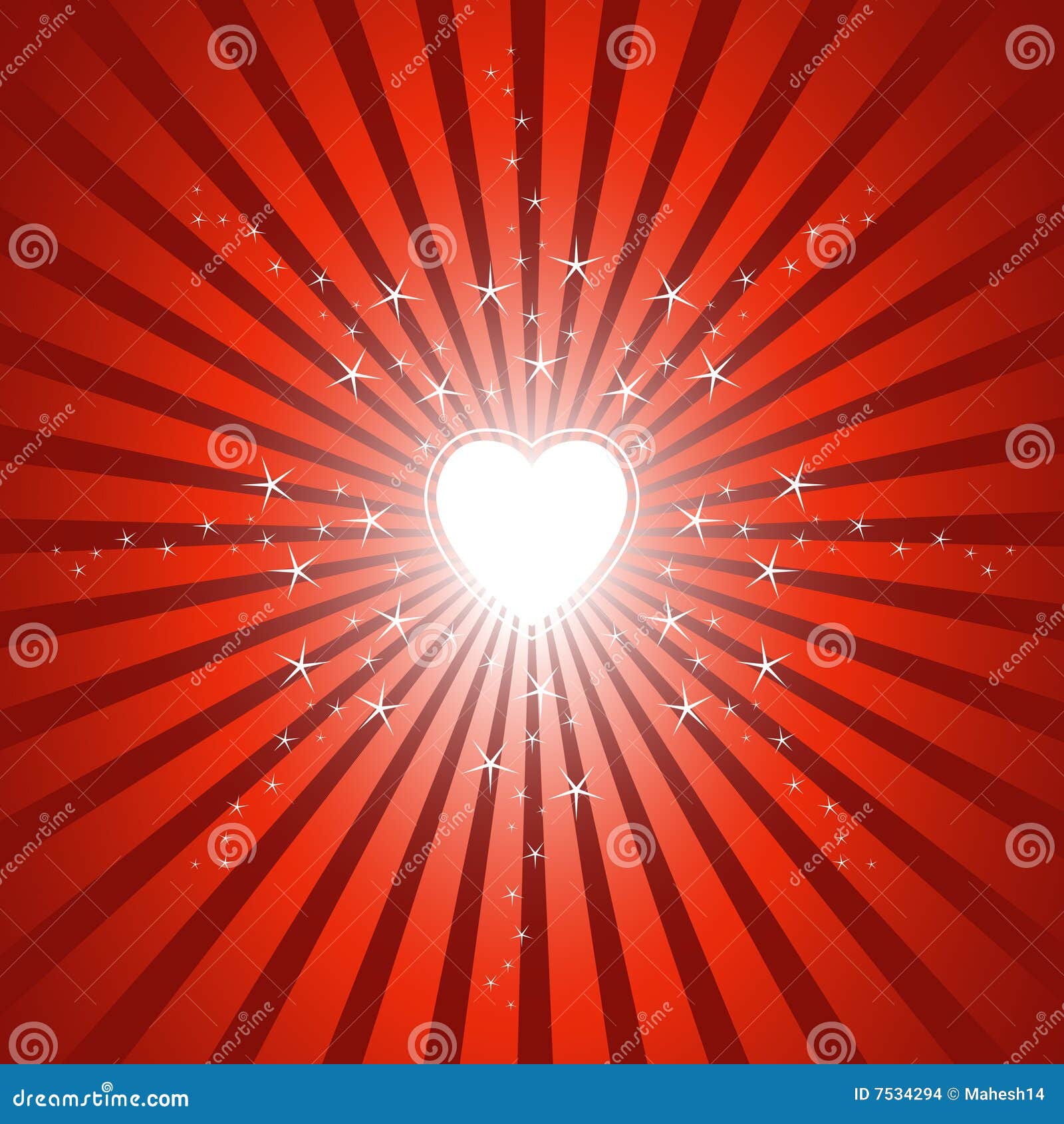Glowing Bright Heart Background Stock Vector - Illustration of burst ...