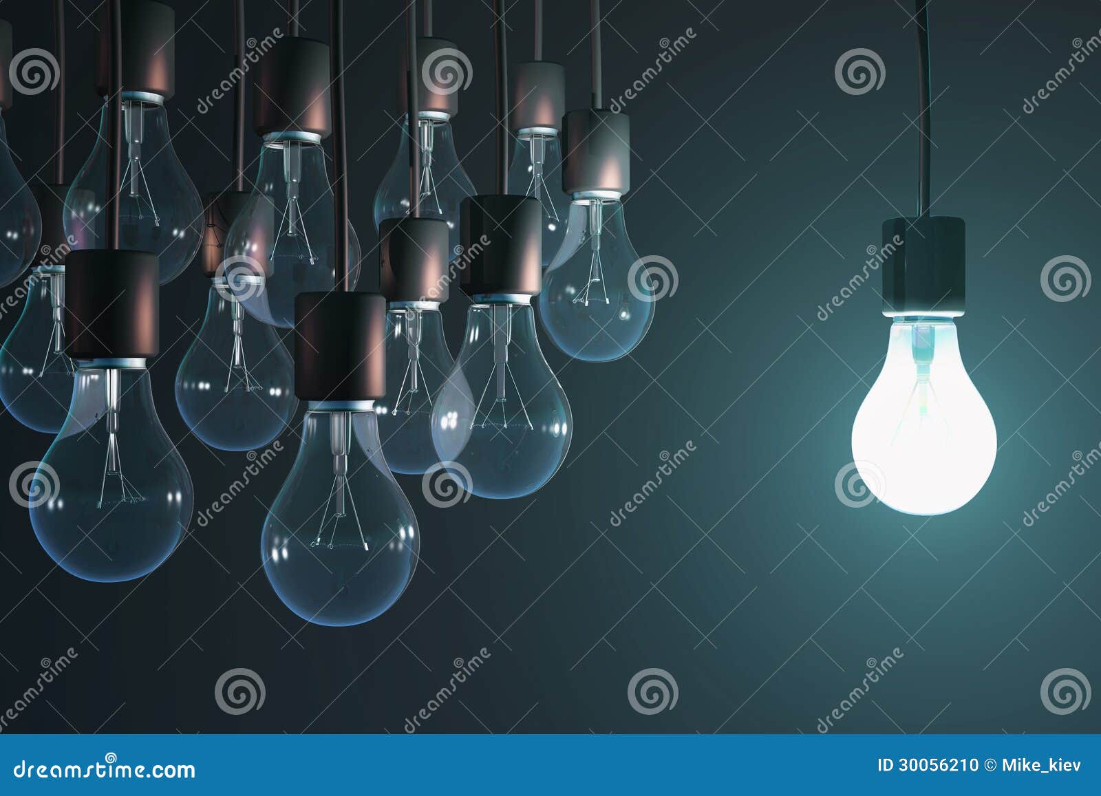 Glowing Bulb Ideas Infographic Design Organization Chart Vector ...