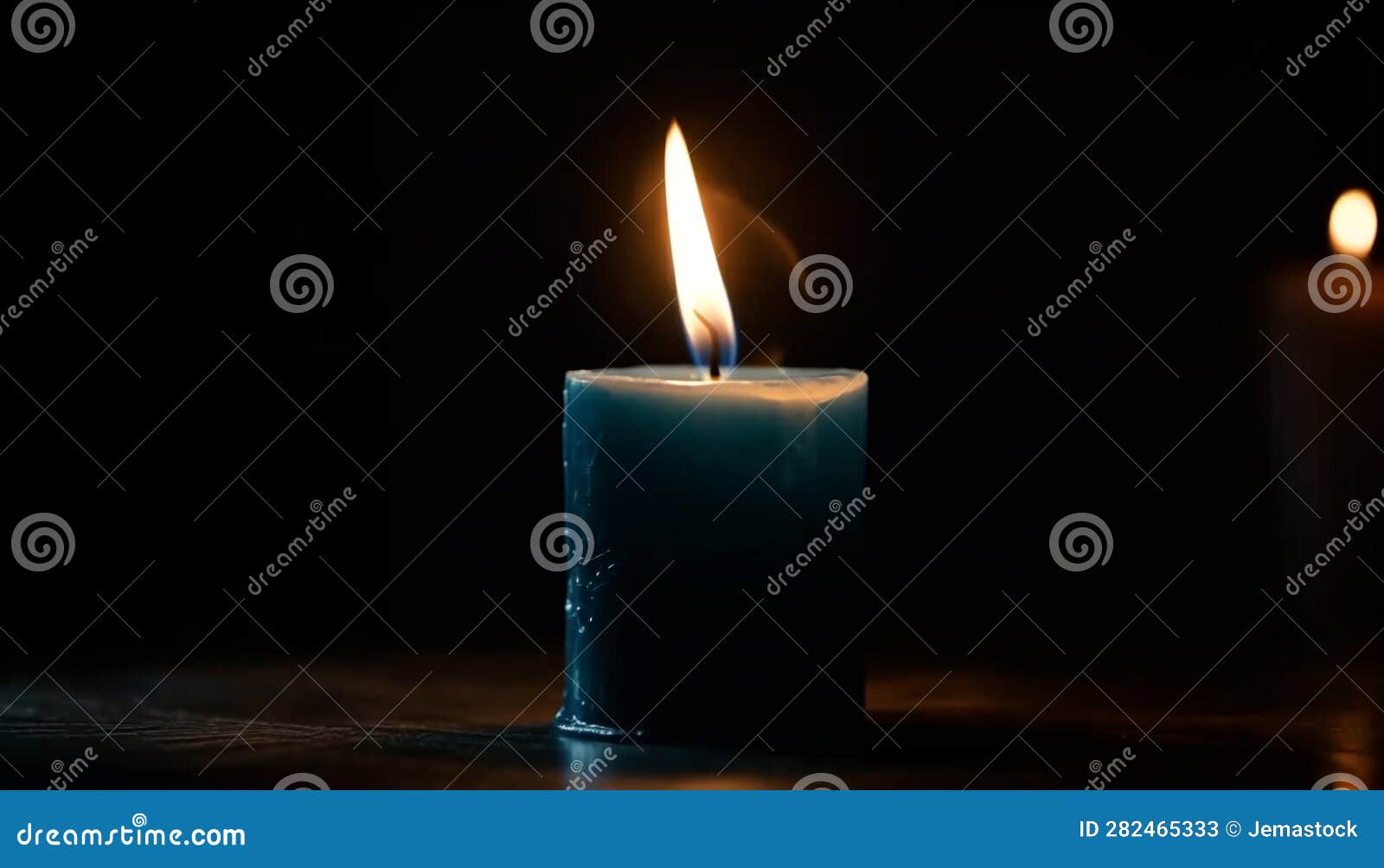 Glowing Candle Igniting Flame Symbolizes Spirituality and Tranquility ...