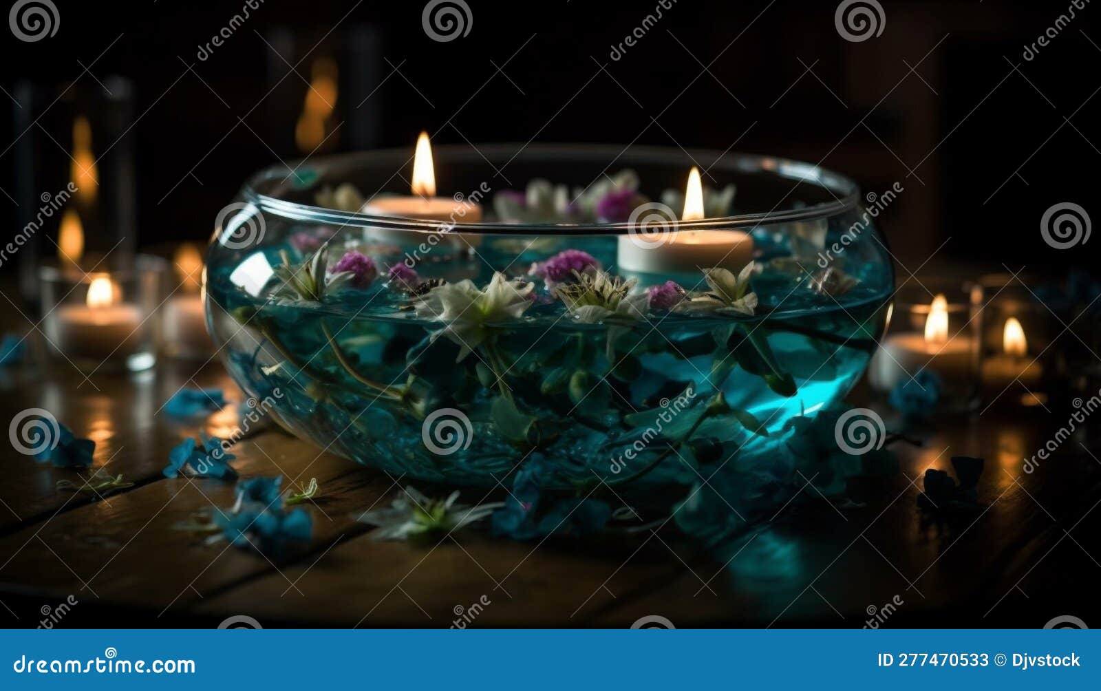 Glowing Candlelight Illuminates the Romantic Flower Petal Decor ...
