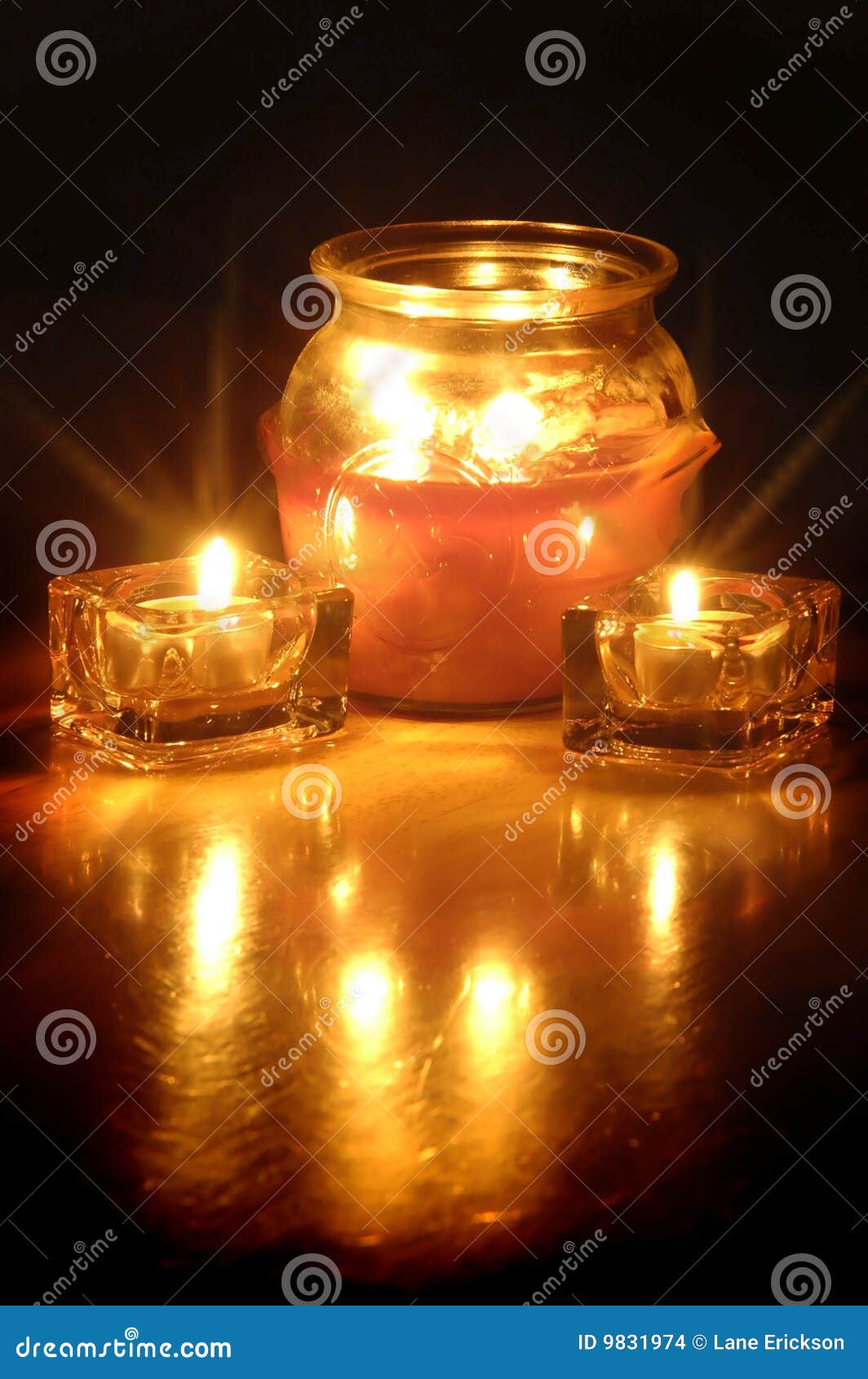 Glowing Candles stock photo. Image of orange, candlelight - 9831974