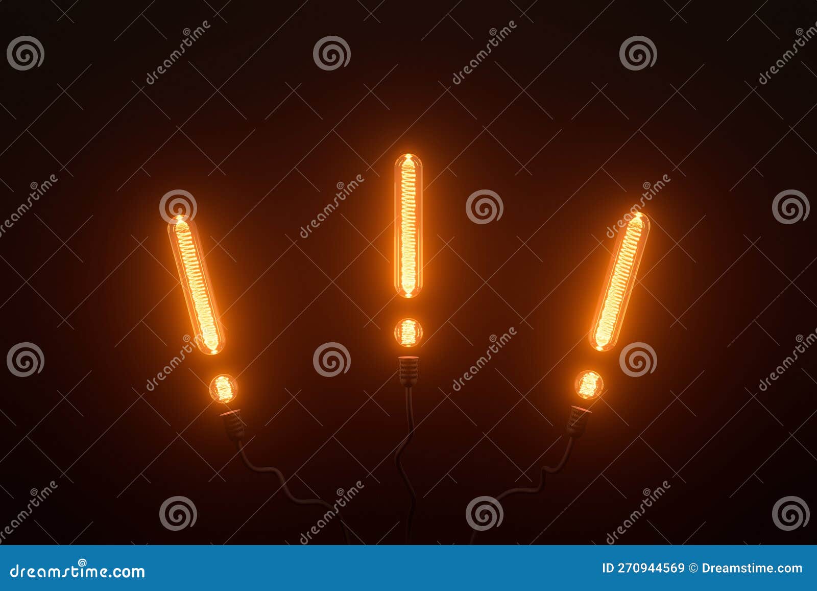 Glowing Caution: an Incandescent Exclamation Stock Illustration ...
