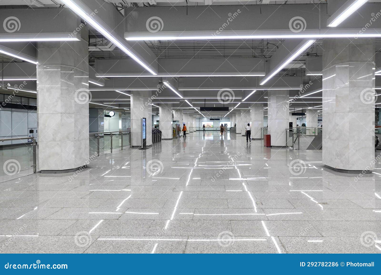Modern Building Corridor Ceiling Light Stock Photo - Image of floor ...