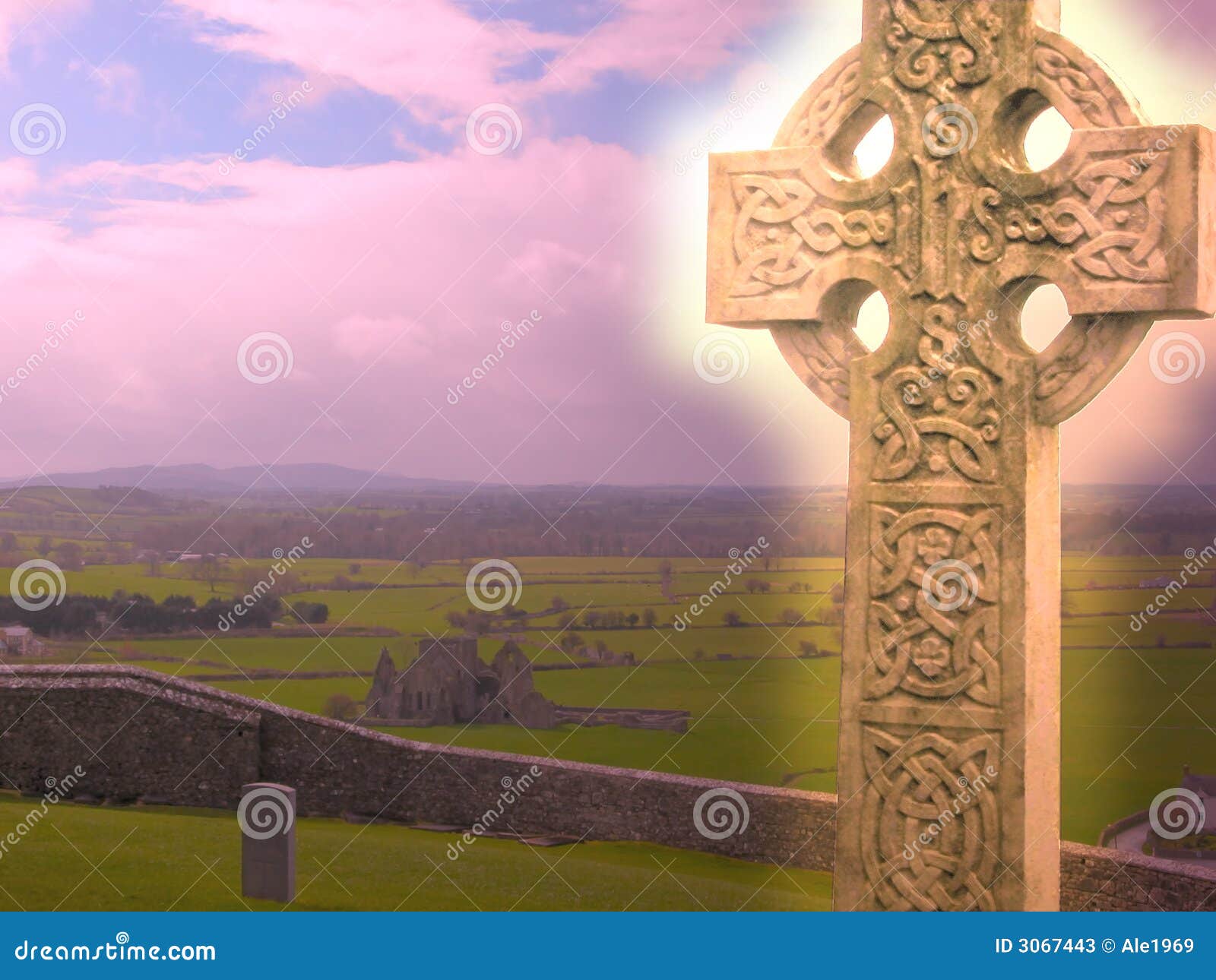 Celtic Cross Symbol With White Background. Christian Ancient Cross ...