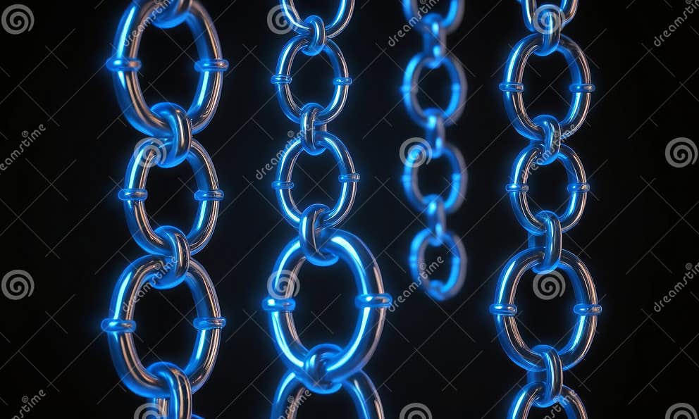 Glowing Chain Network stock photo. Image of robust, system - 312757316