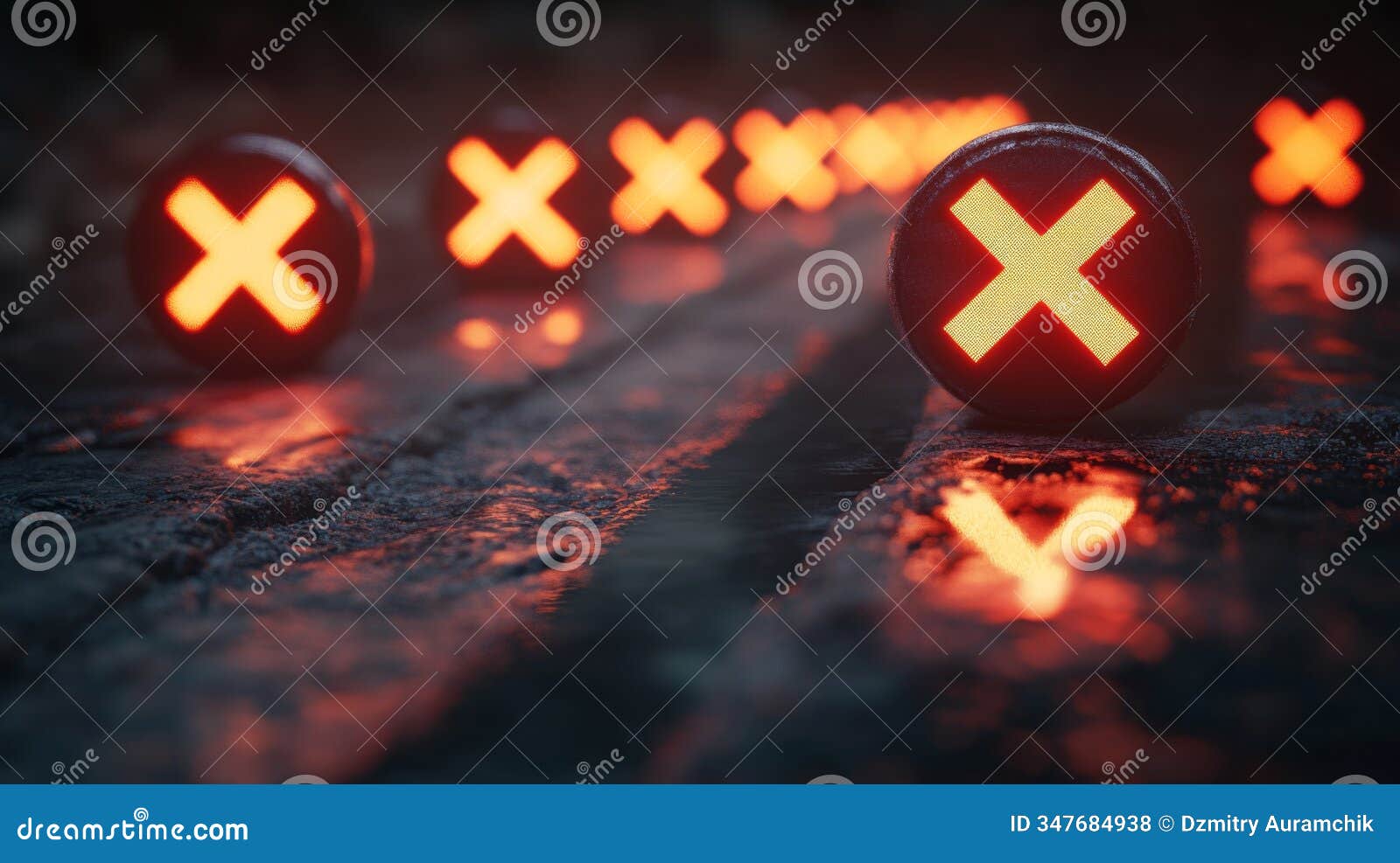 Glowing Check Marks Shining in the Darkness, Symbolizing Achievement ...