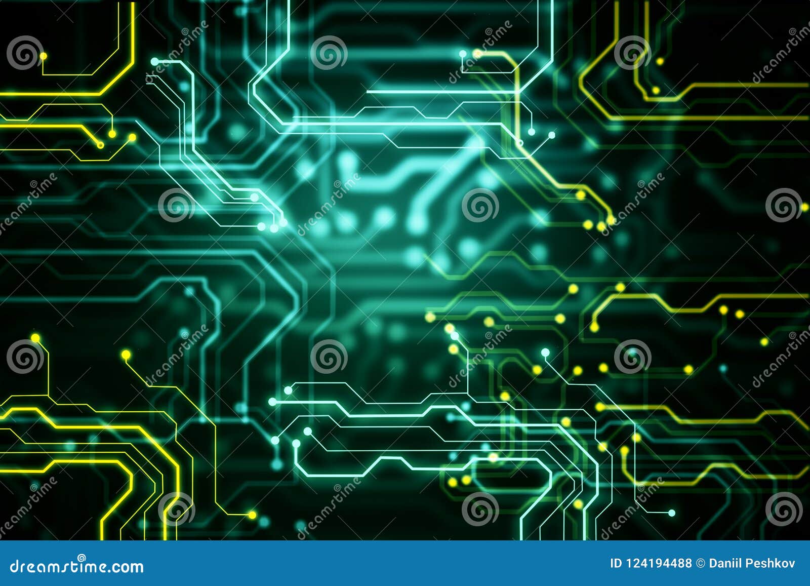 Glowing circuit backdrop stock illustration. Illustration of ...