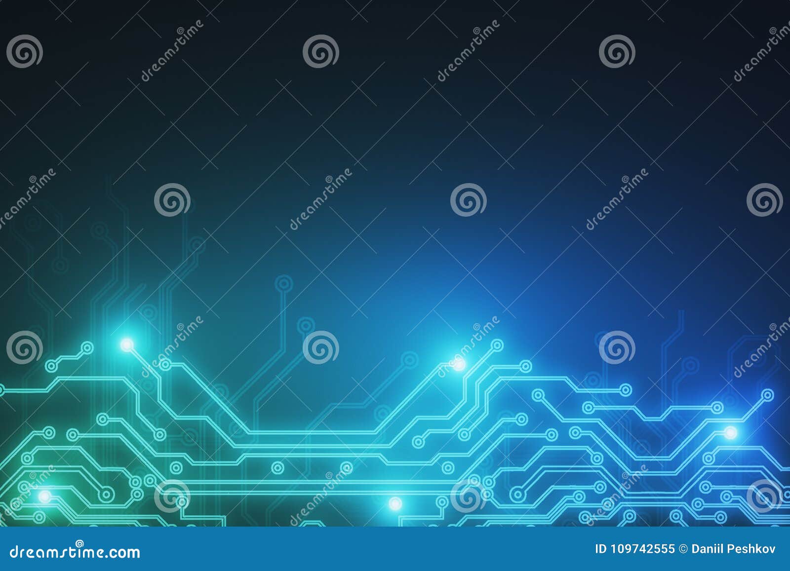 Glowing circuit backdrop stock illustration. Illustration of computing ...