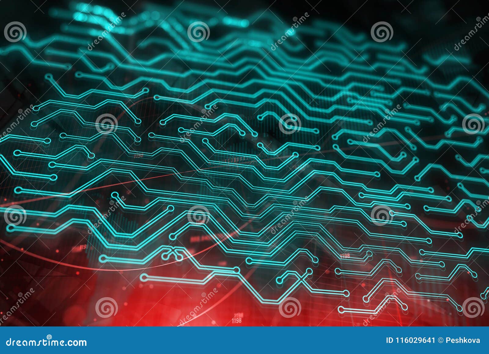 Glowing circuit wallpaper stock illustration. Illustration of board ...