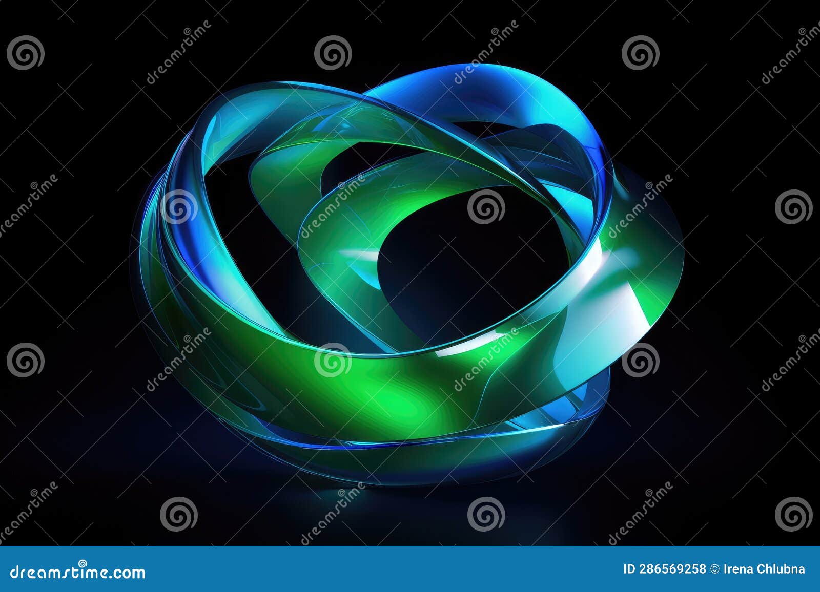 Glowing Circular Shapes, Ring Shape, Empty Space Stock Illustration ...