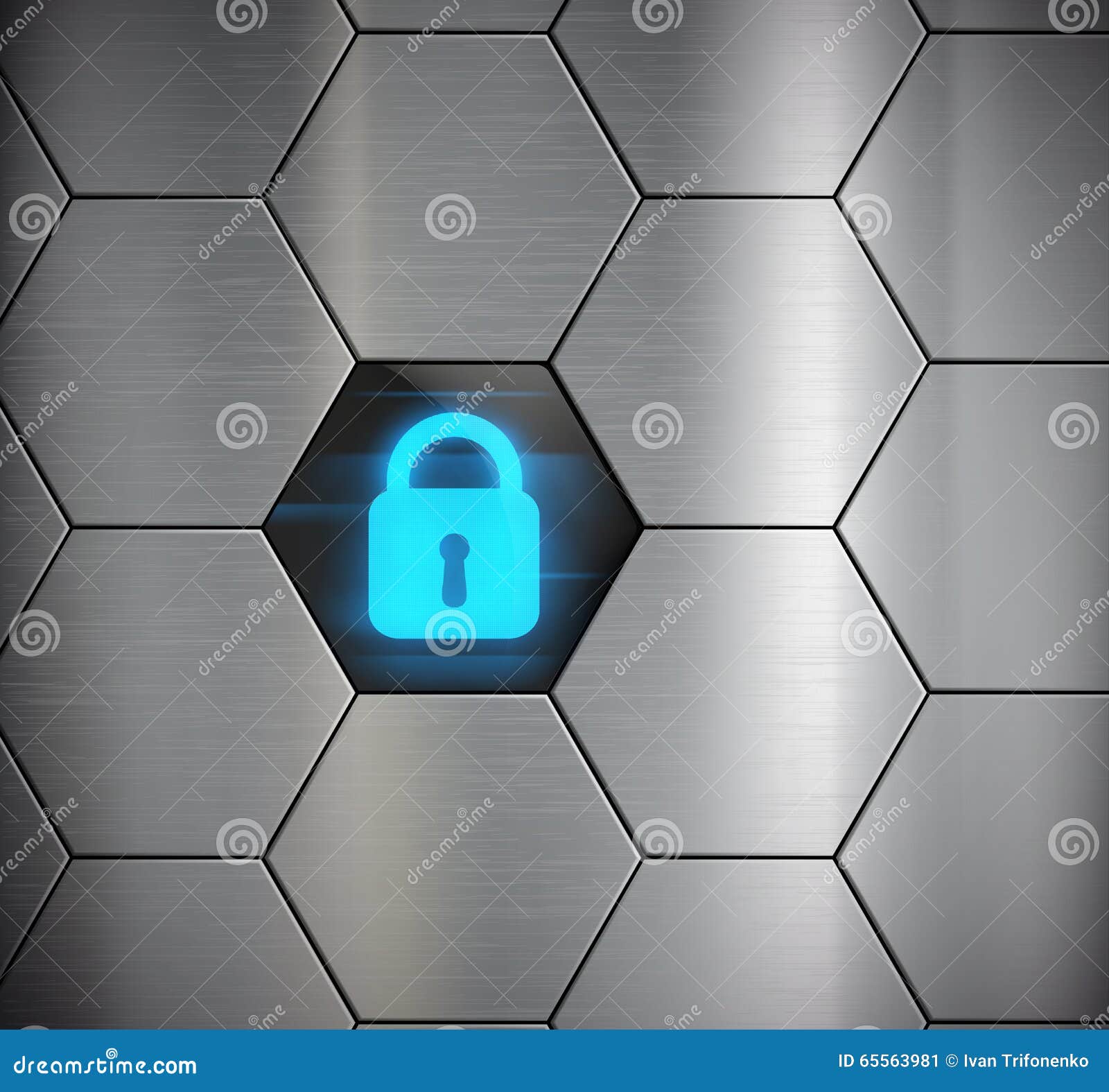 Glowing Clock Security System. Stock Vector - Illustration of code ...