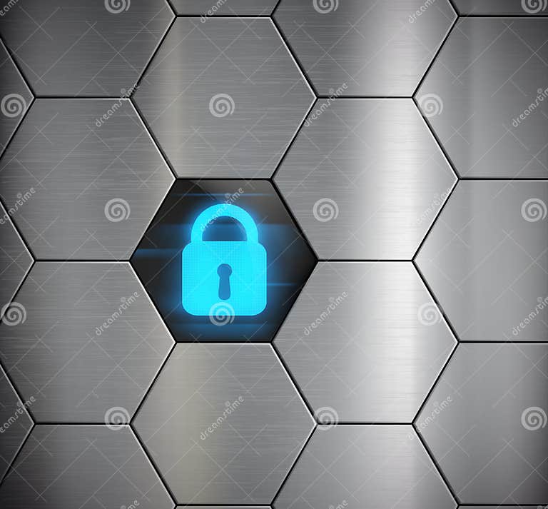 Glowing Clock Security System. Stock Vector - Illustration of code ...