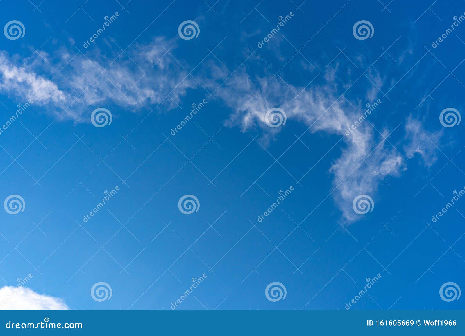 Glowing Clouds on a Background of Blue Sky. White Fluffy Luminous Cloud ...