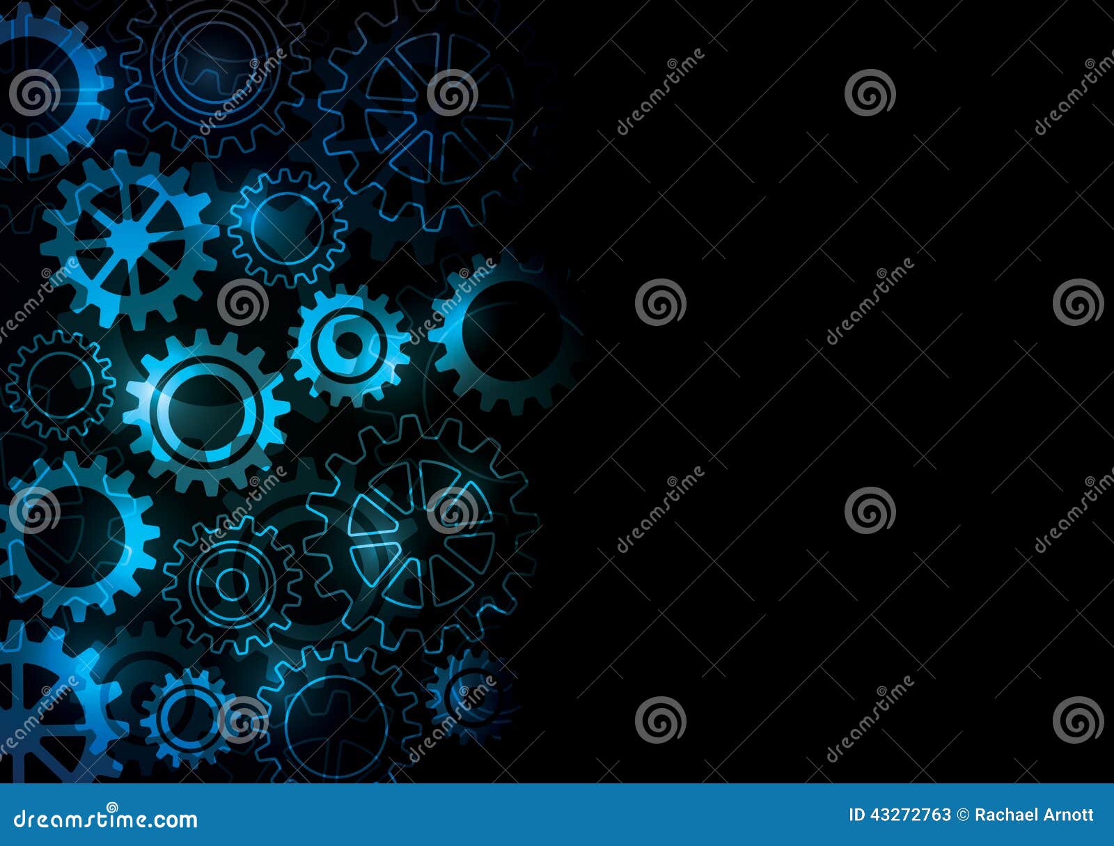 Glowing Cogs & Gears stock vector. Illustration of abstract - 43272763