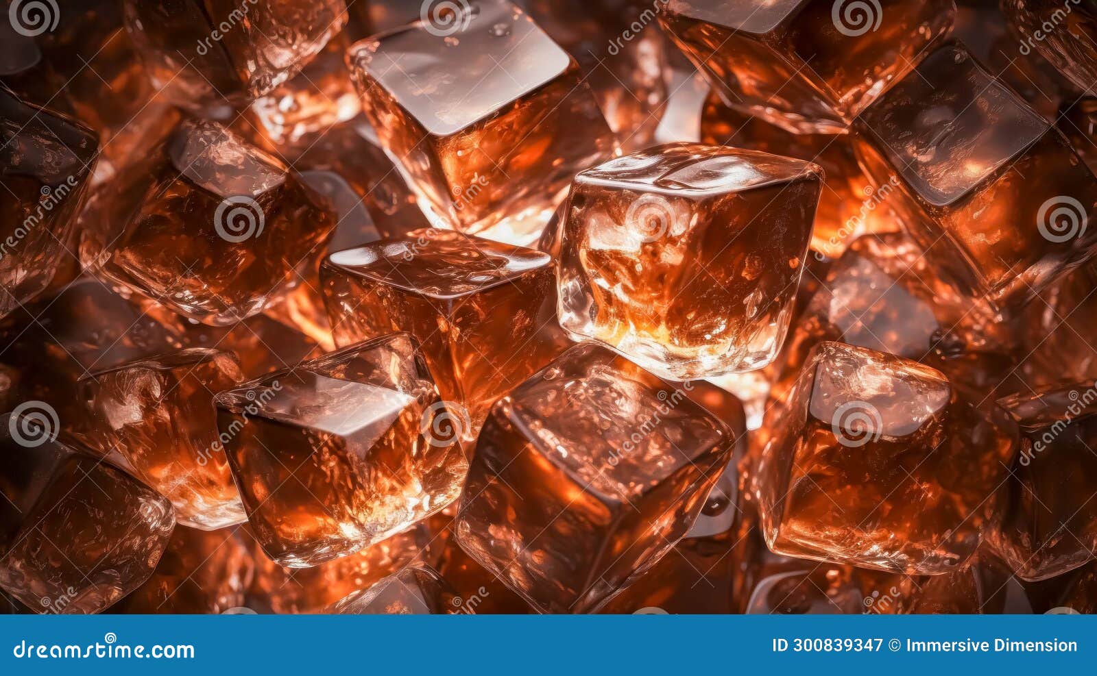 Glowing Cola Soda Ice Cube Texture. Cola Ice Cubes Pattern Stock ...