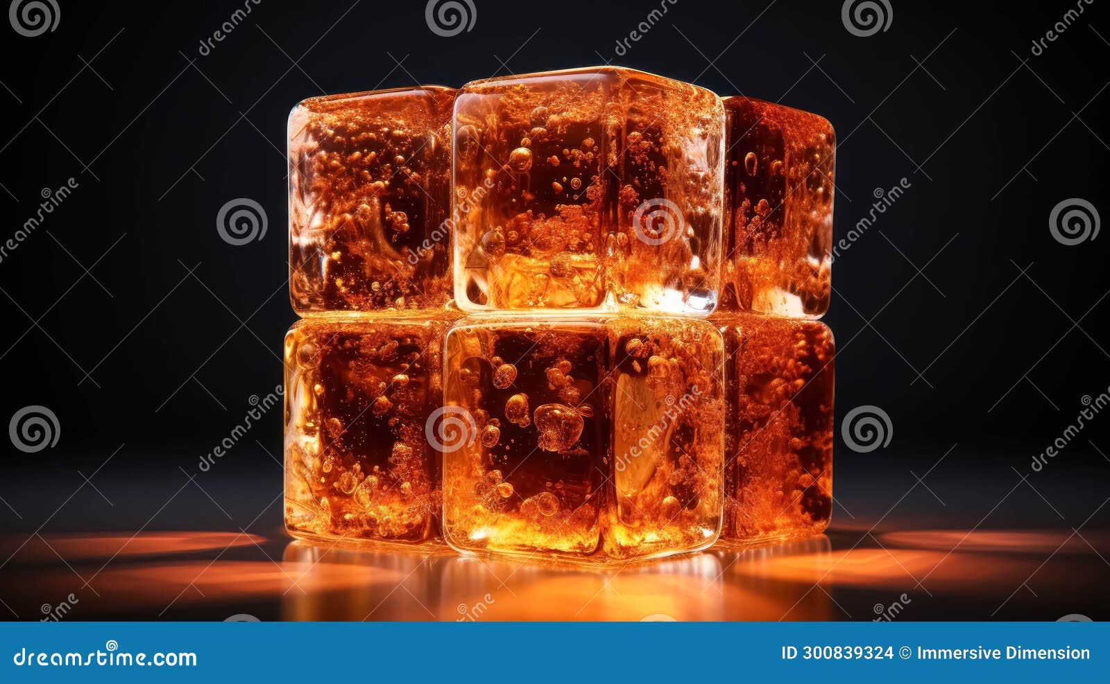 Glowing Cola Soda Ice Cube Texture. Cola Ice Cubes Stock Illustration ...