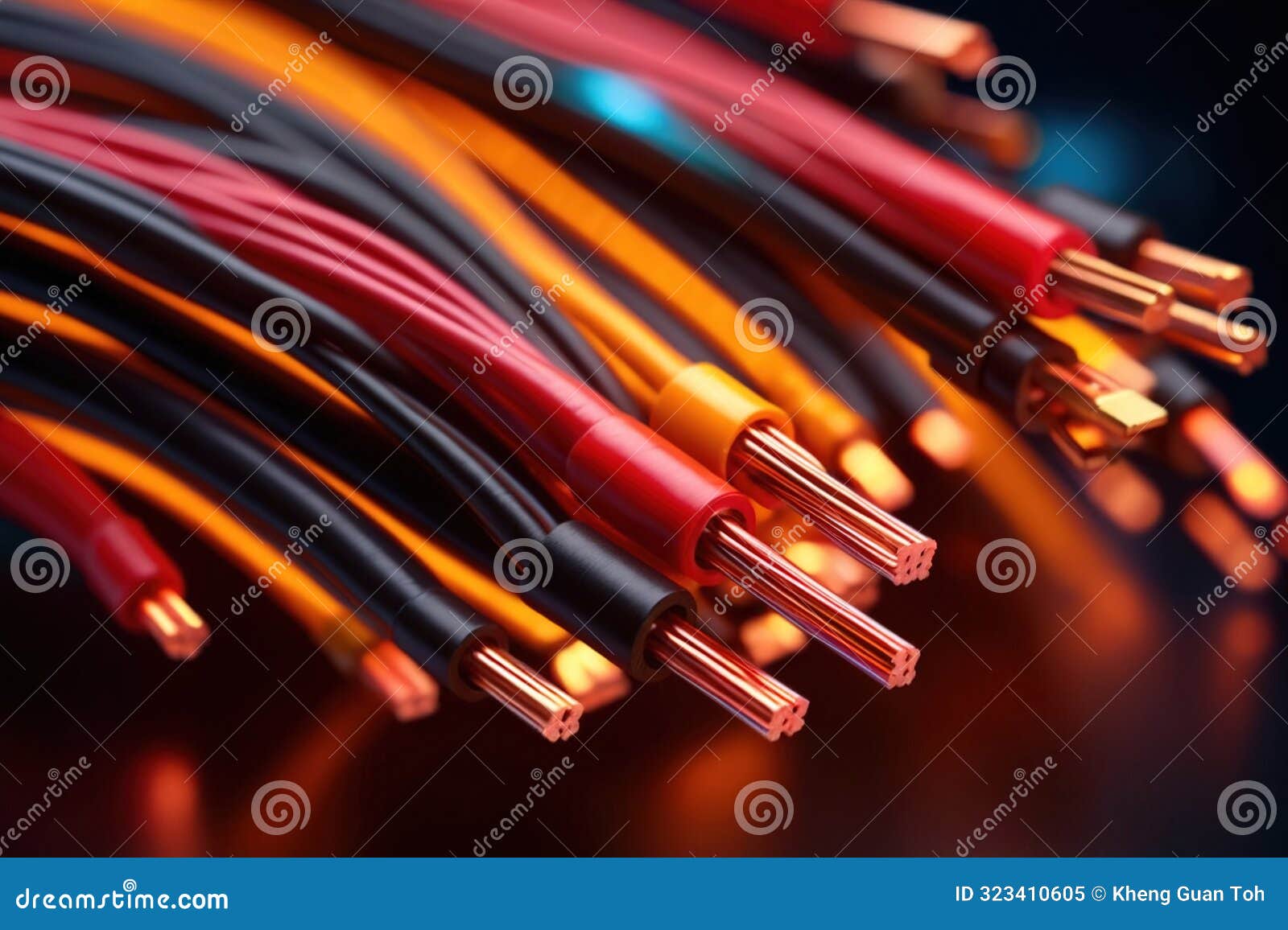 Glowing Colorful Data Communication Cables, ICT Wires for Technology ...