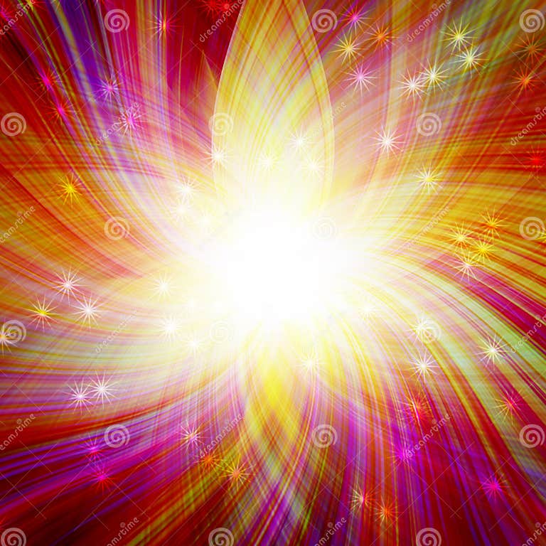 Glowing Colorful Magic Burst Stock Illustration - Illustration of ...