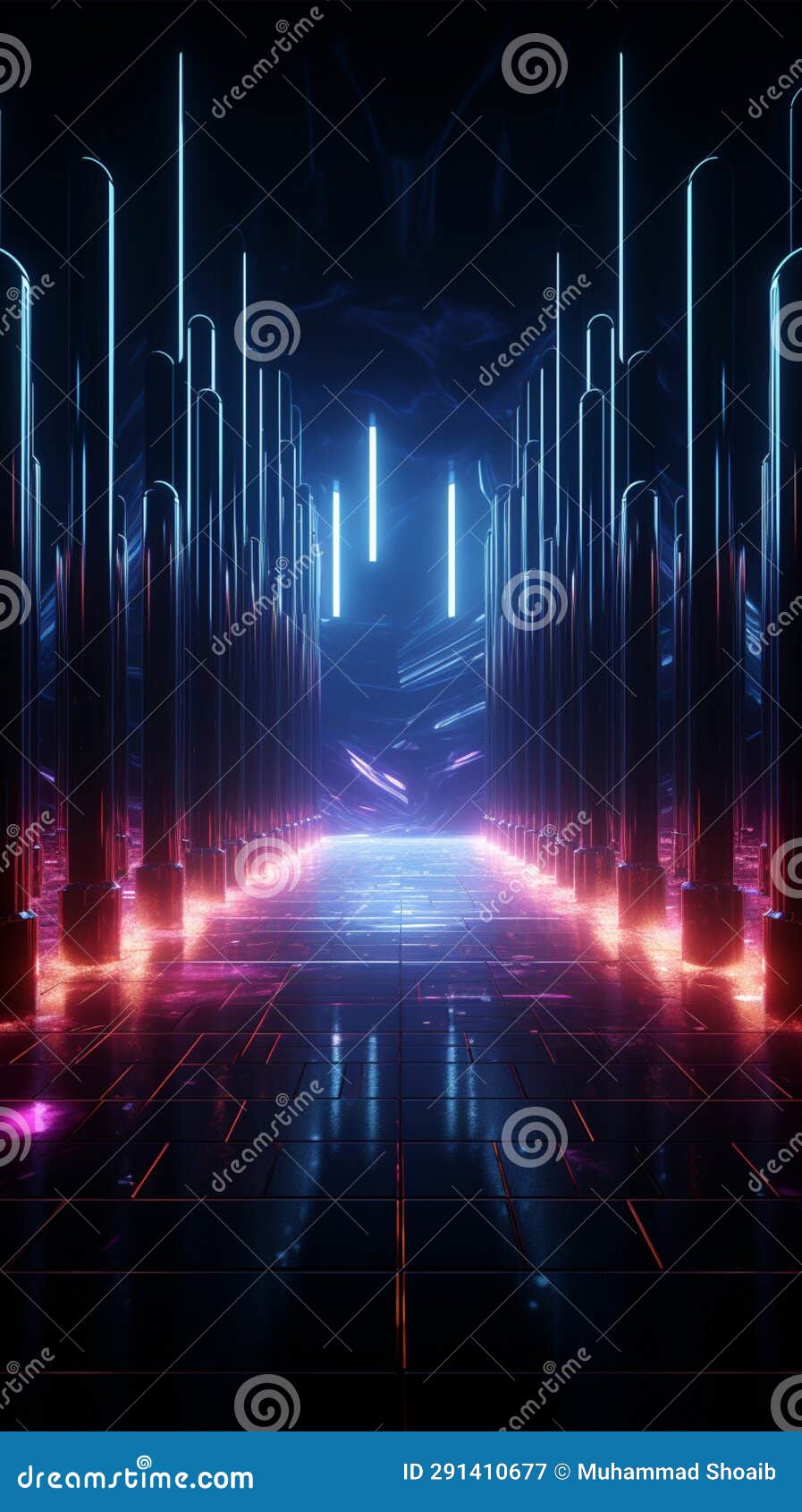 Glowing Columns, 3D Backdrop, and a Neon-framed Canvas Unite for ...