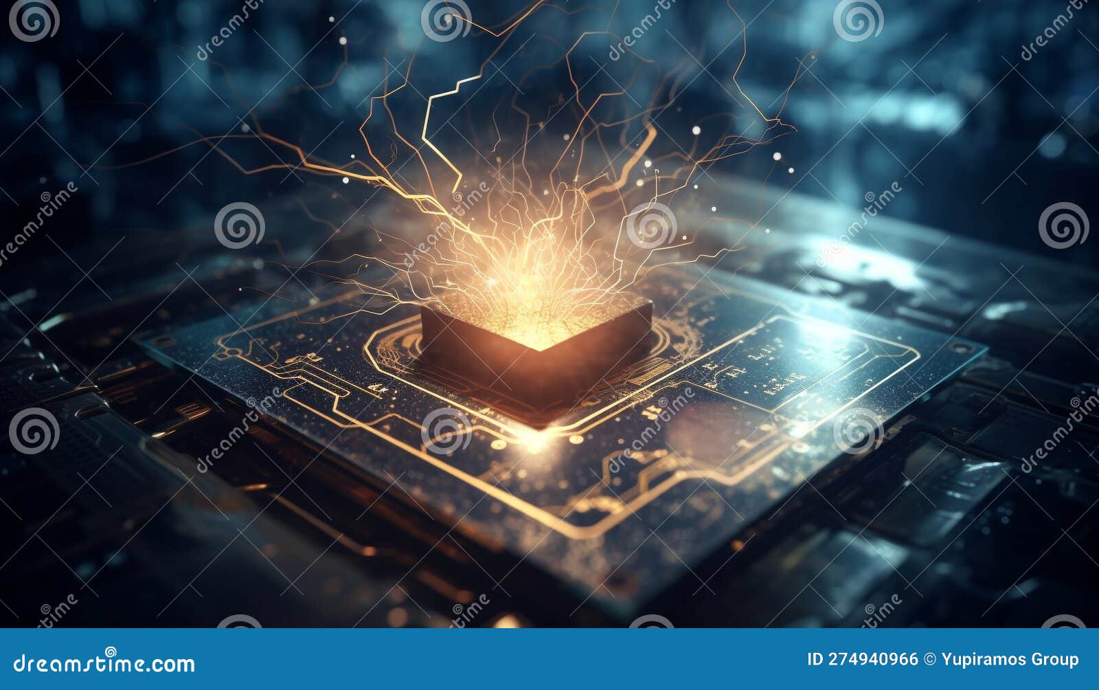 Glowing Computer Chip, Complexity of Electronics Industry Generated by ... Glowing Computer Chip, Complexity of Electronics Industry Generated by ...