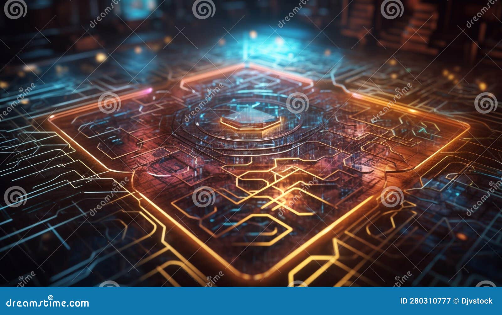 Glowing Computer Chip Controls Power Supply in Digitally Generated ...