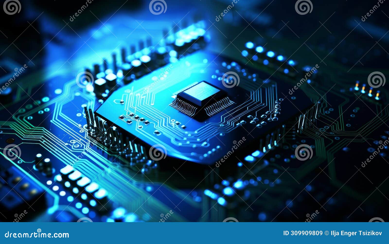 Glowing Computer Chip Illustrating the Crucial Concept of Cyber ...