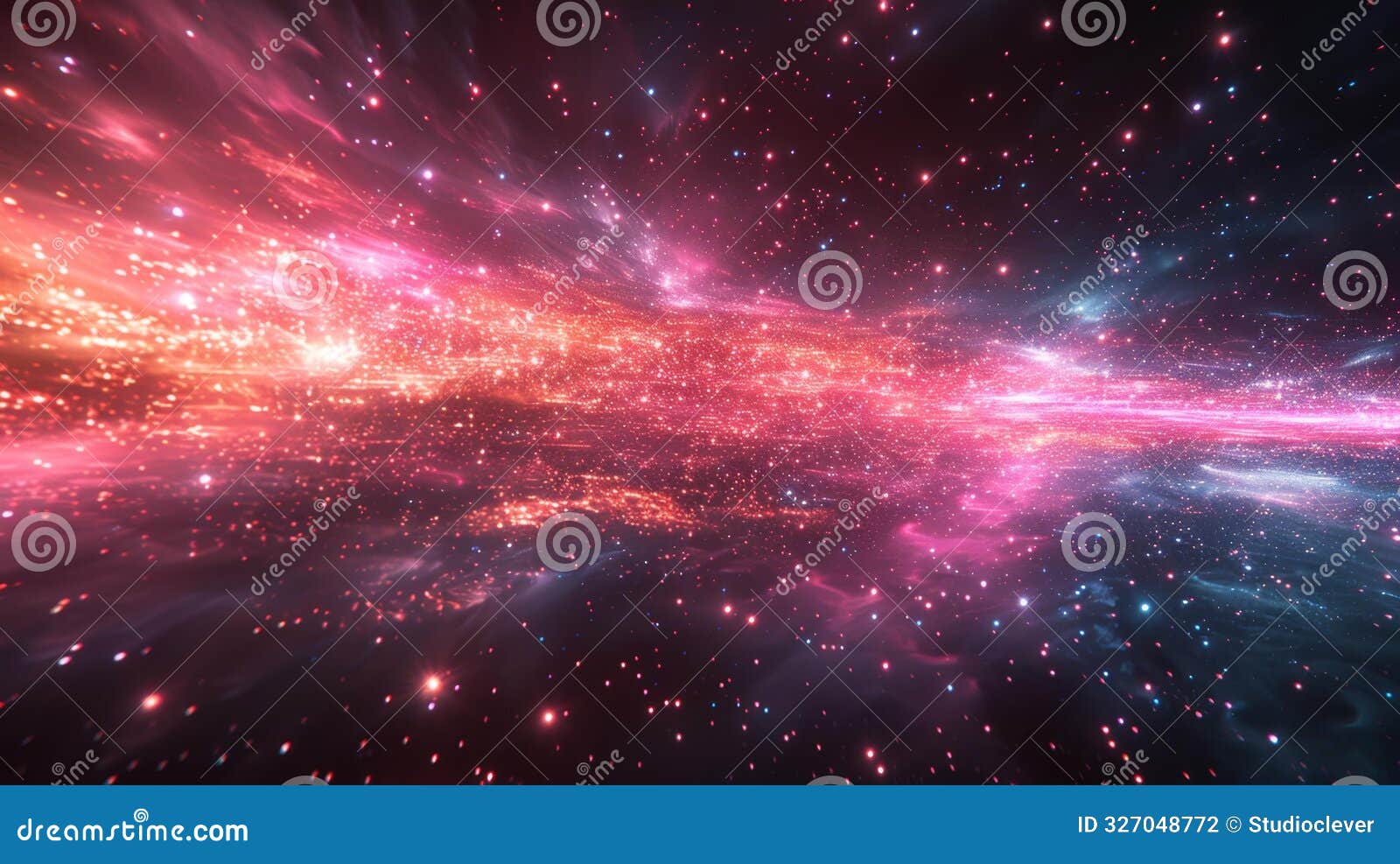 Glowing Cosmic Stream in Outer Space - Generative Ai Stock Illustration ...