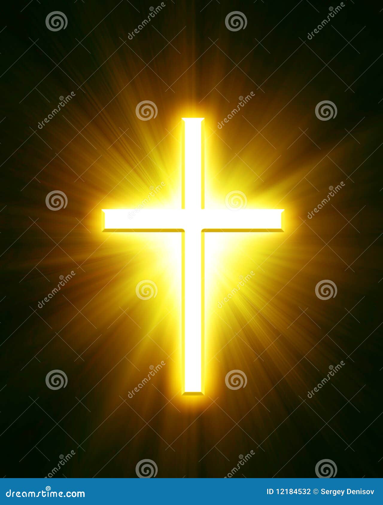 Glowing cross stock illustration. Illustration of scenario - 12184532